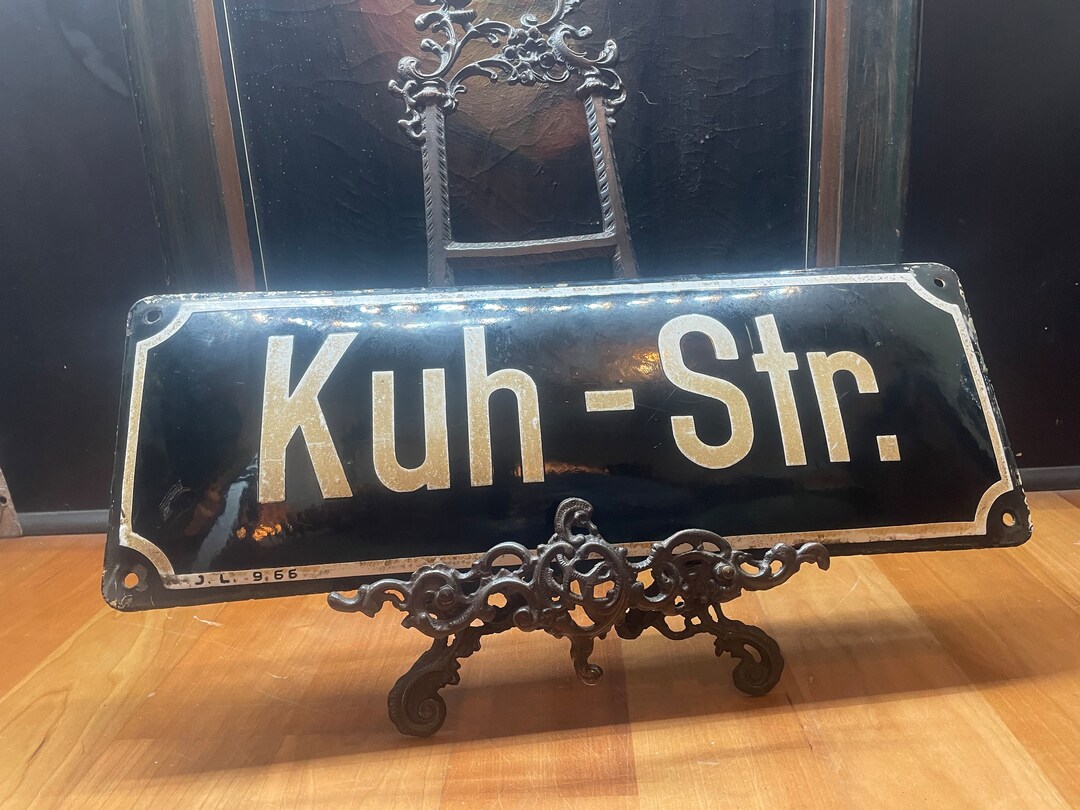 Vintage German Porcelain Street Sign - Etsy