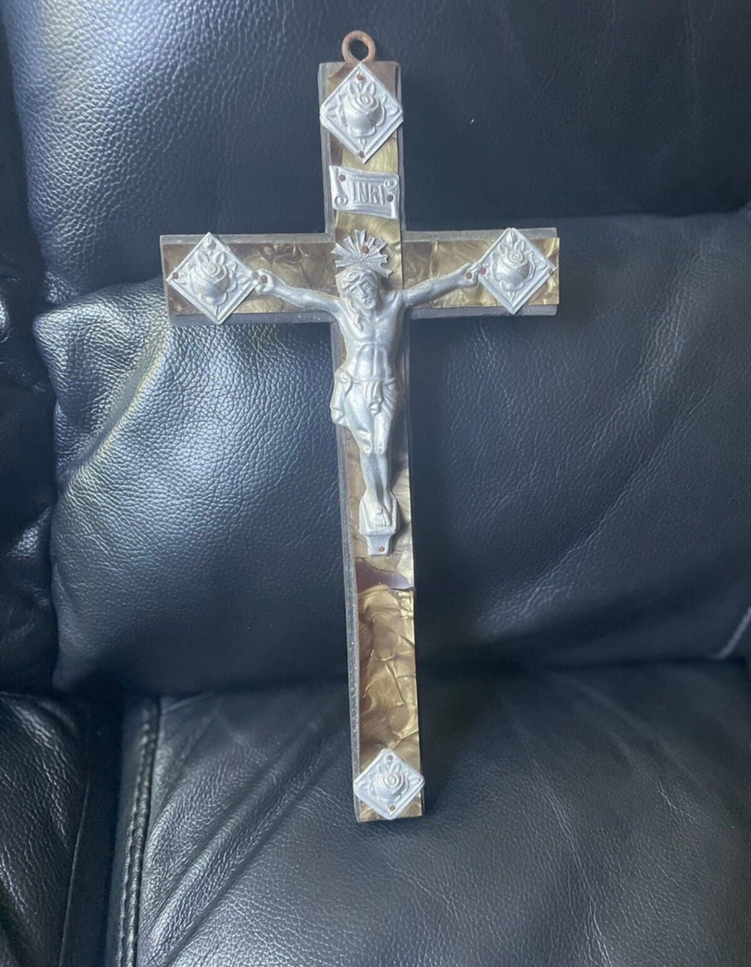 Antique Wood Bakelite Crucifix - Etsy