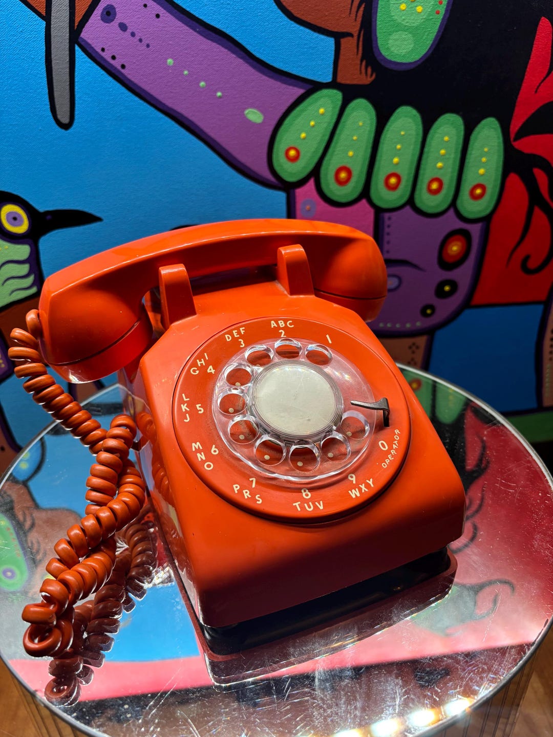 VTG Orange Rotary Phone (works) - Etsy