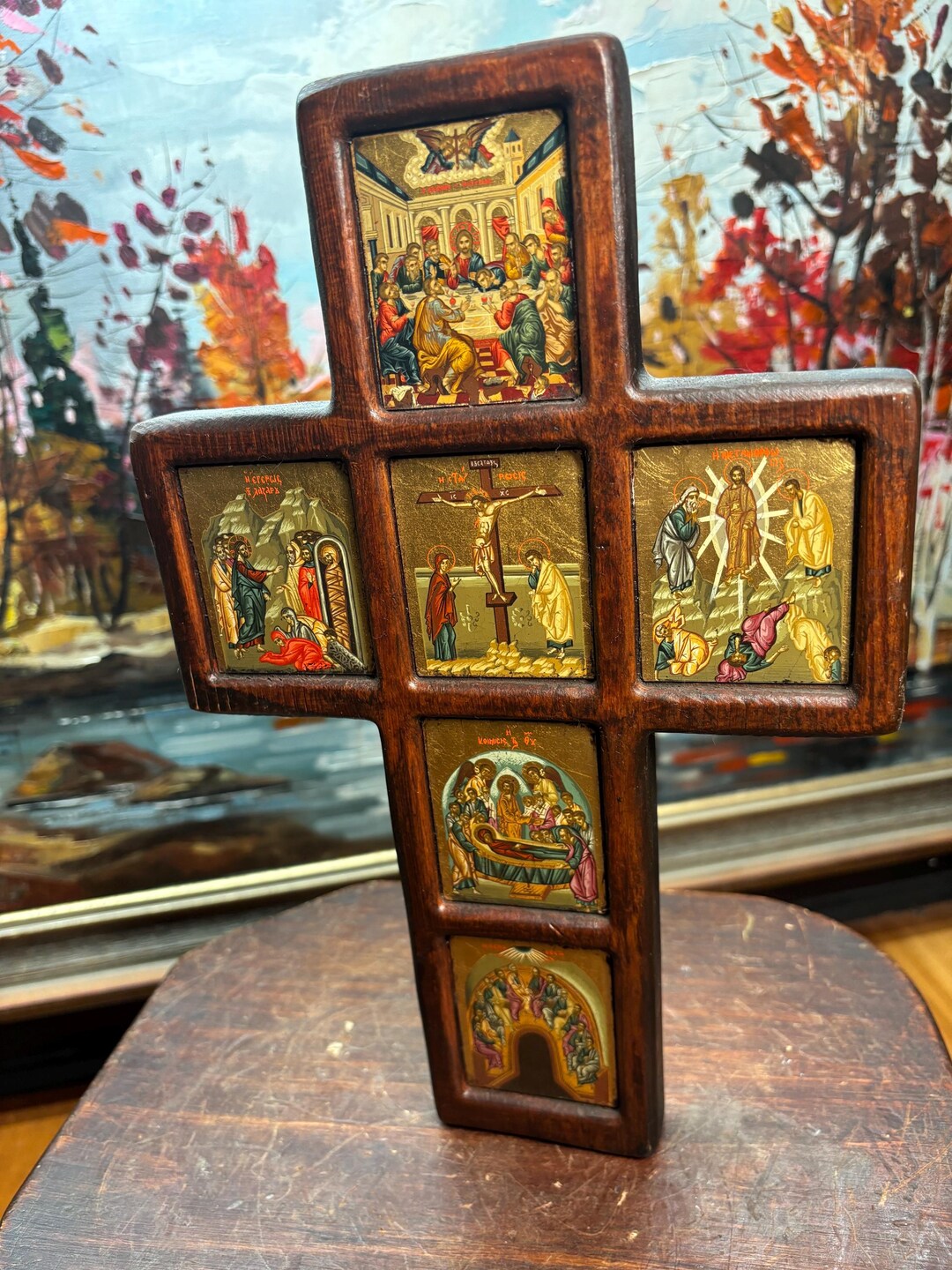 Vintage the Life of Jesus Cross With High Quality Iconographic ...