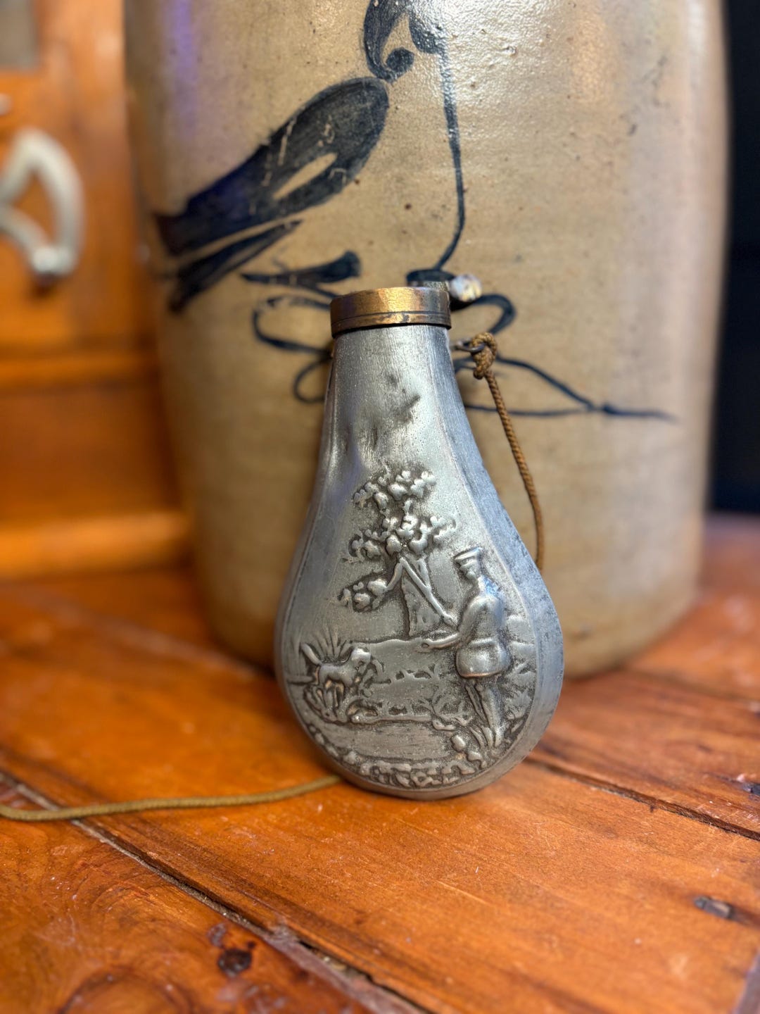 19th Century Pewter Gun Powder Holder - Etsy