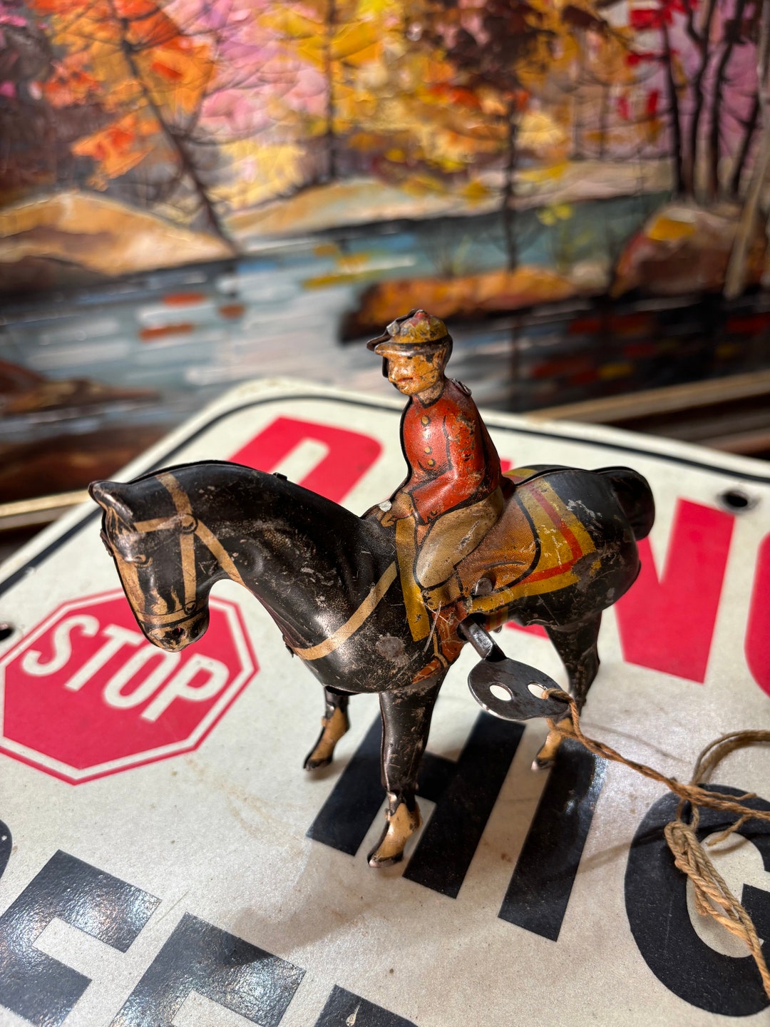 Antique D.r.g.m German Wind up Horse Jockey - Etsy