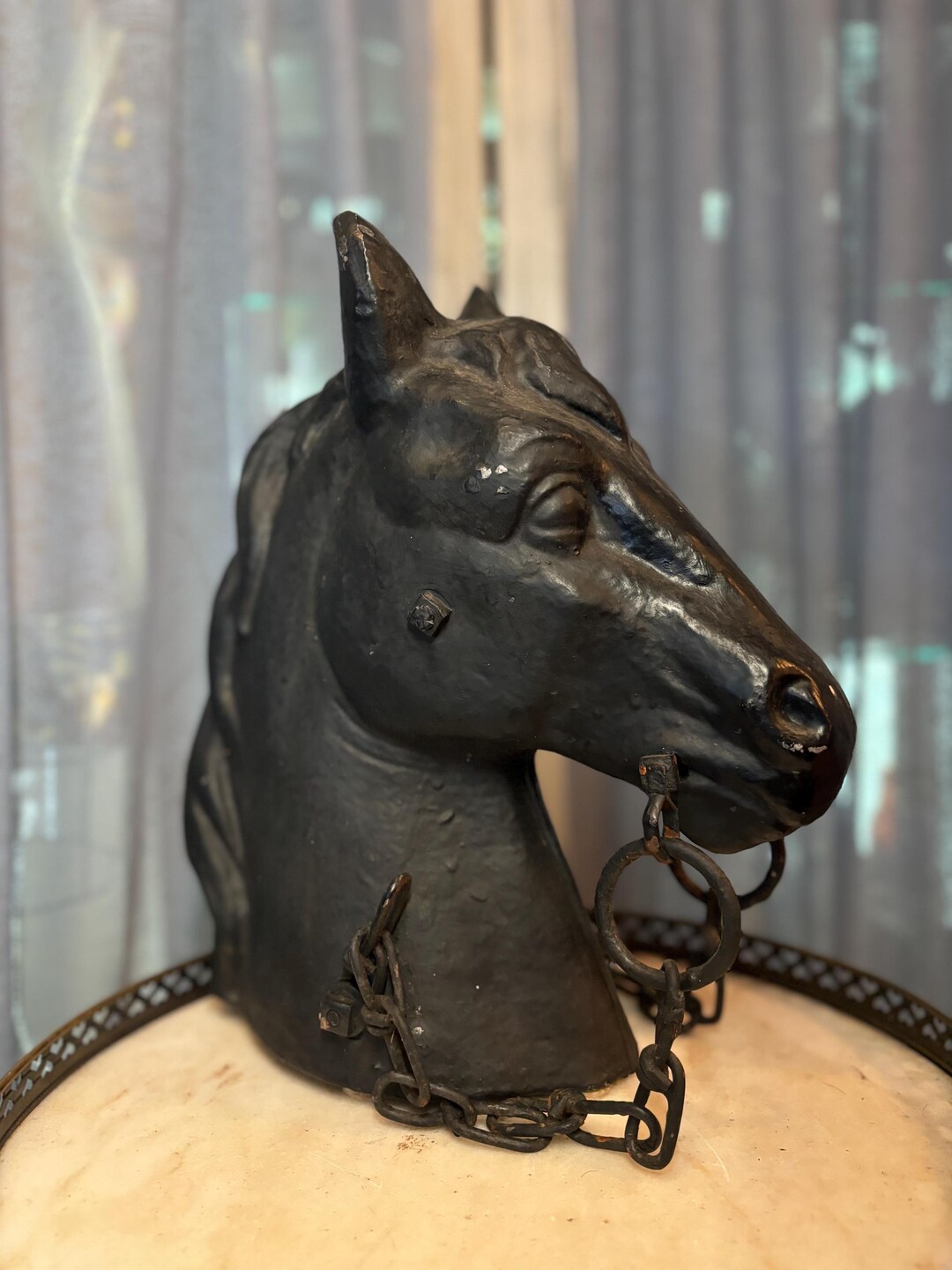 Large Cast Metal Hitching Horse Post - Etsy