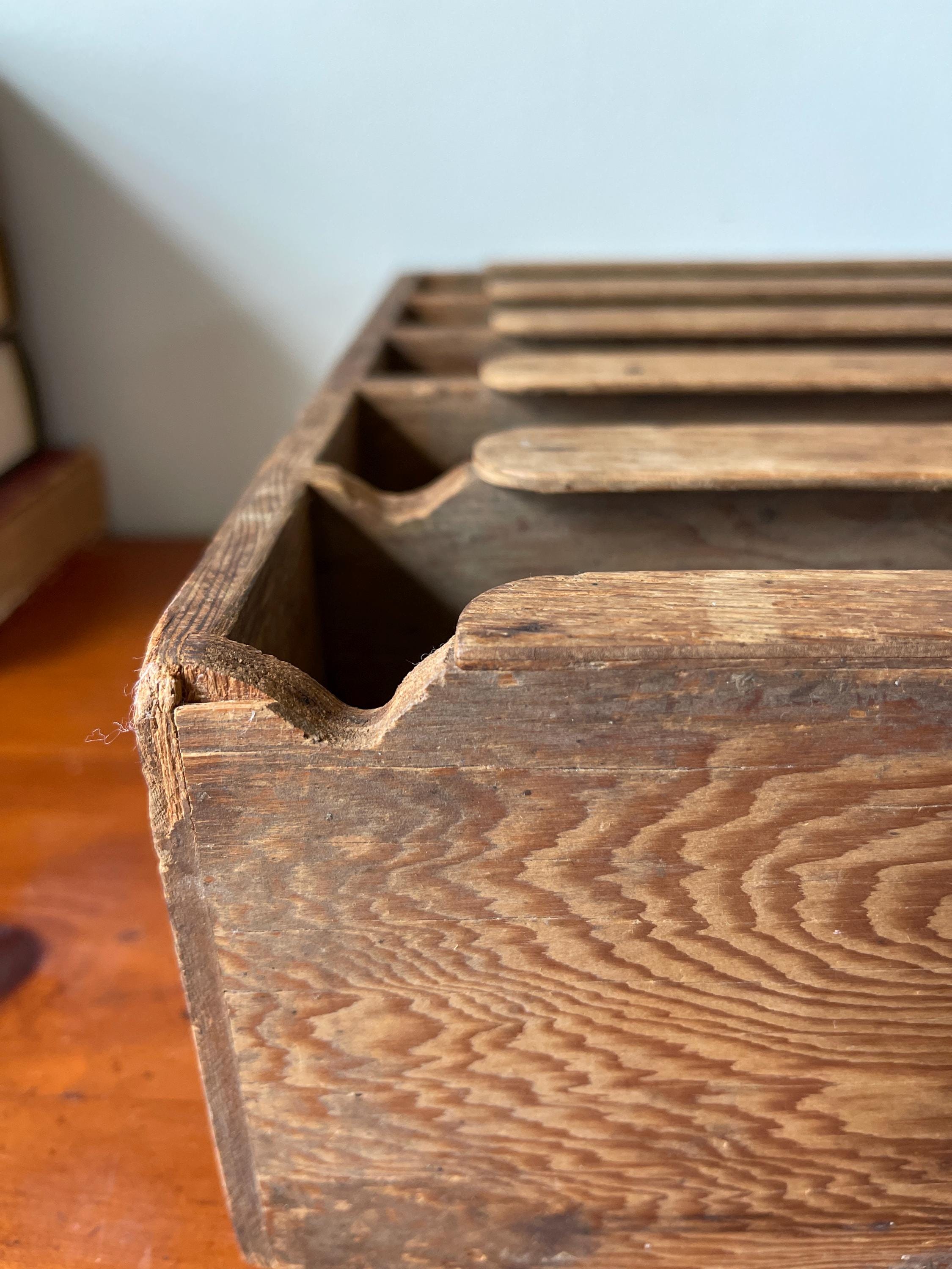 Vintage Wooden Mail Sorter, Rustic Desk Organizer, Cottage Library ...
