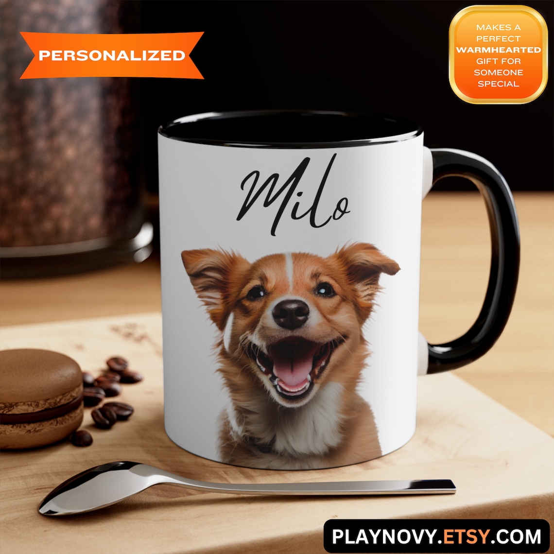 Personalized Pet Mug Using Pet Photo Name Custom Dog Mug Dog Coffee Cup ...