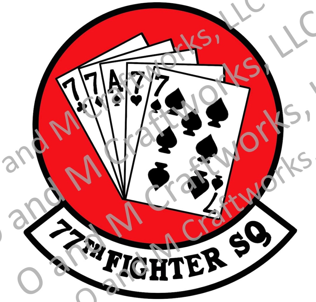 77 Fighter Squadron Patch Vector Jpg File - Etsy
