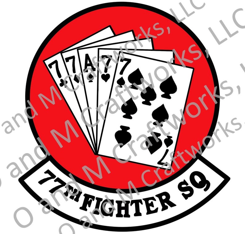 77 Fighter Squadron Patch Vector Jpg File - Etsy