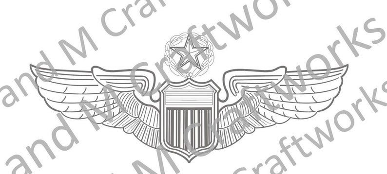 USAF Command Pilot Wings Digital Jpg Svg - Etsy