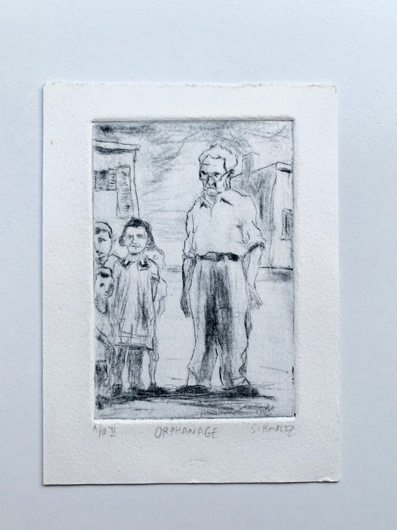 Orphanage: Original Copperplate Etching - Etsy