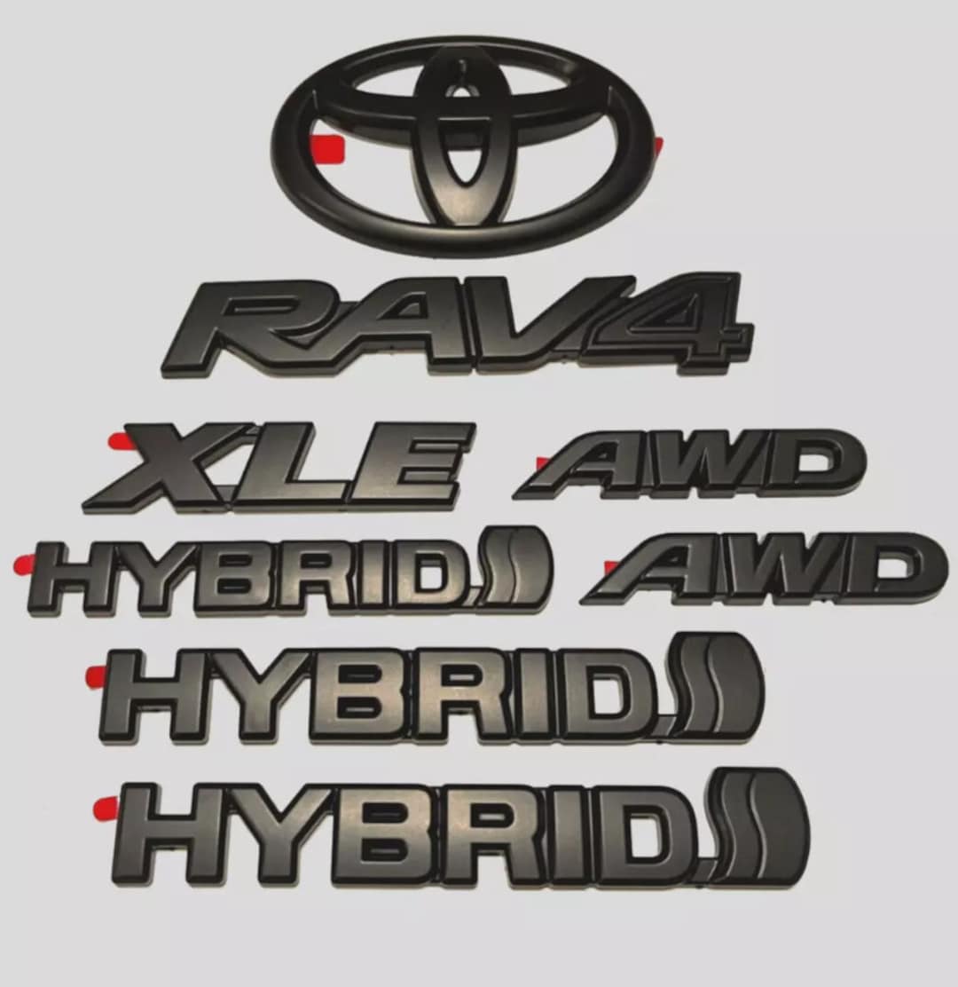 Toyota Rav4 Hybrid SE/XLE/XSE Blackout Emblem Overlay 2019-2025 - Etsy