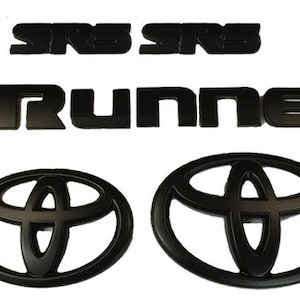 4runner Matte Black Emblem Overlay Kit: SR5 & Limited Models (2014-2024 ...