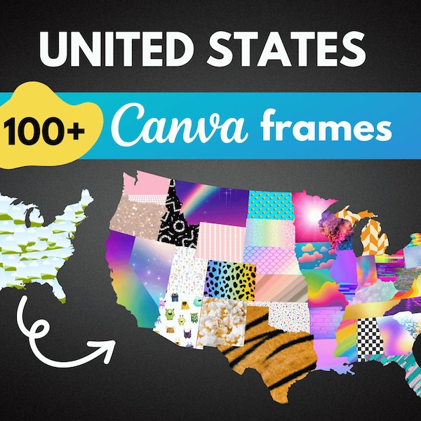 Canva Map Frame - Etsy