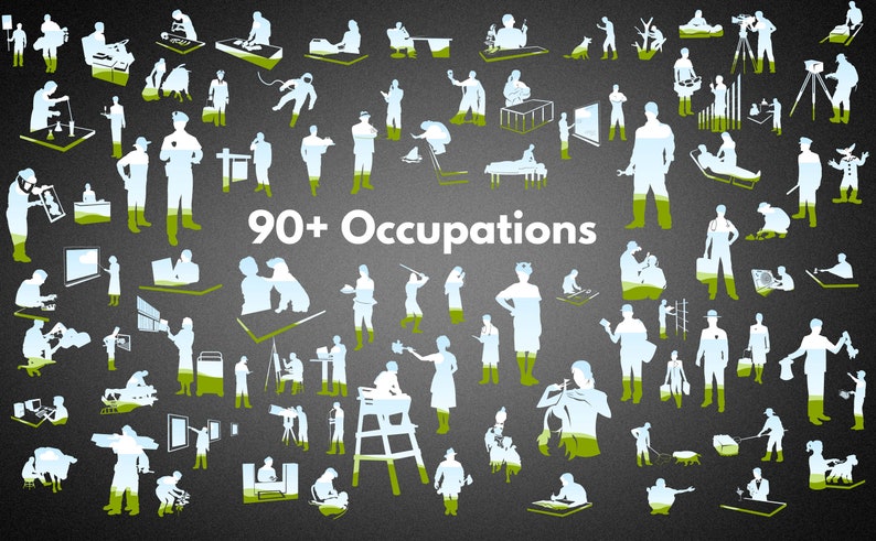 Occupations Canva Frames Template Bundle Drag and Drop Photo - Etsy