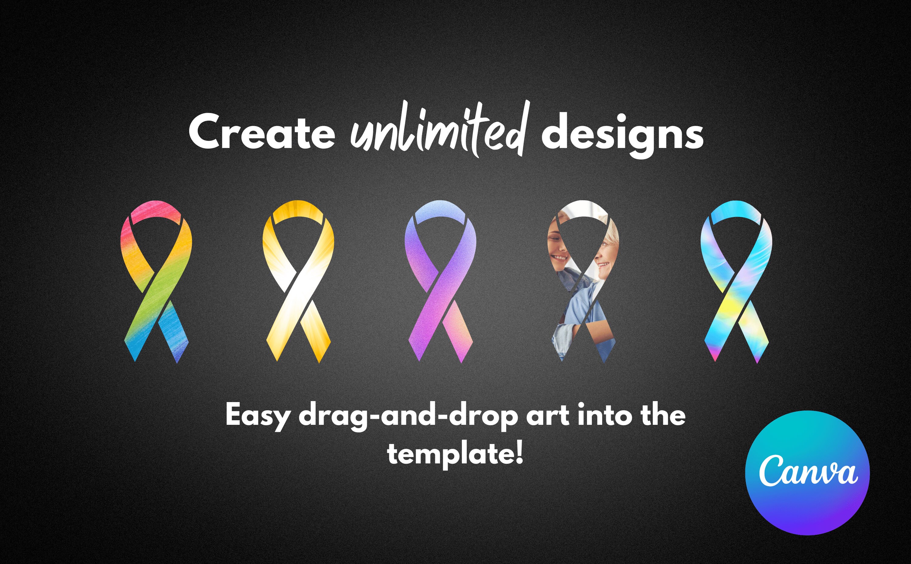 Awareness Ribbons Canva Frames Template | Drag and Drop Photo PNG ...