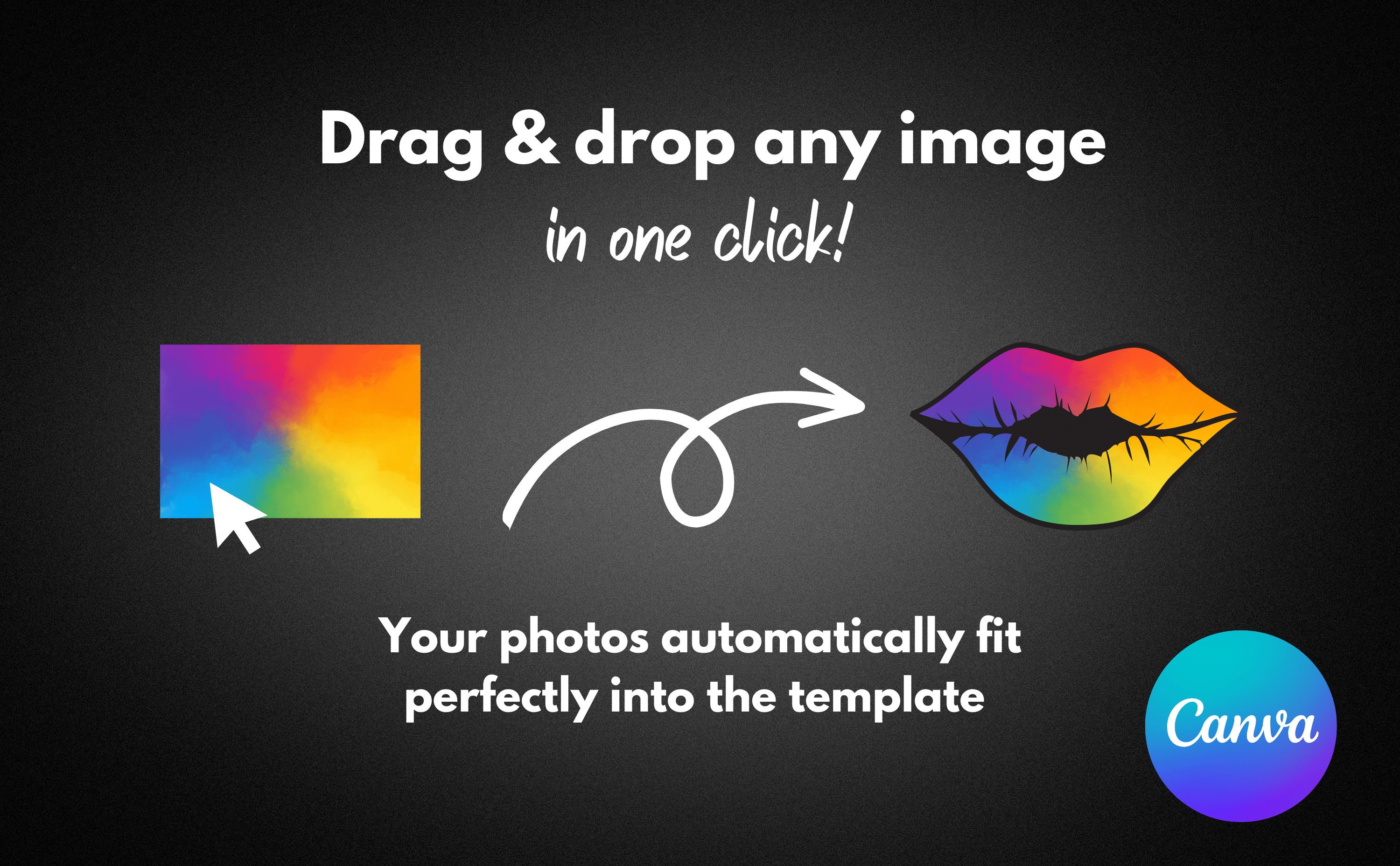 Mouth & Lips Canva Frames Template | Drag and Drop Photo PNG ...