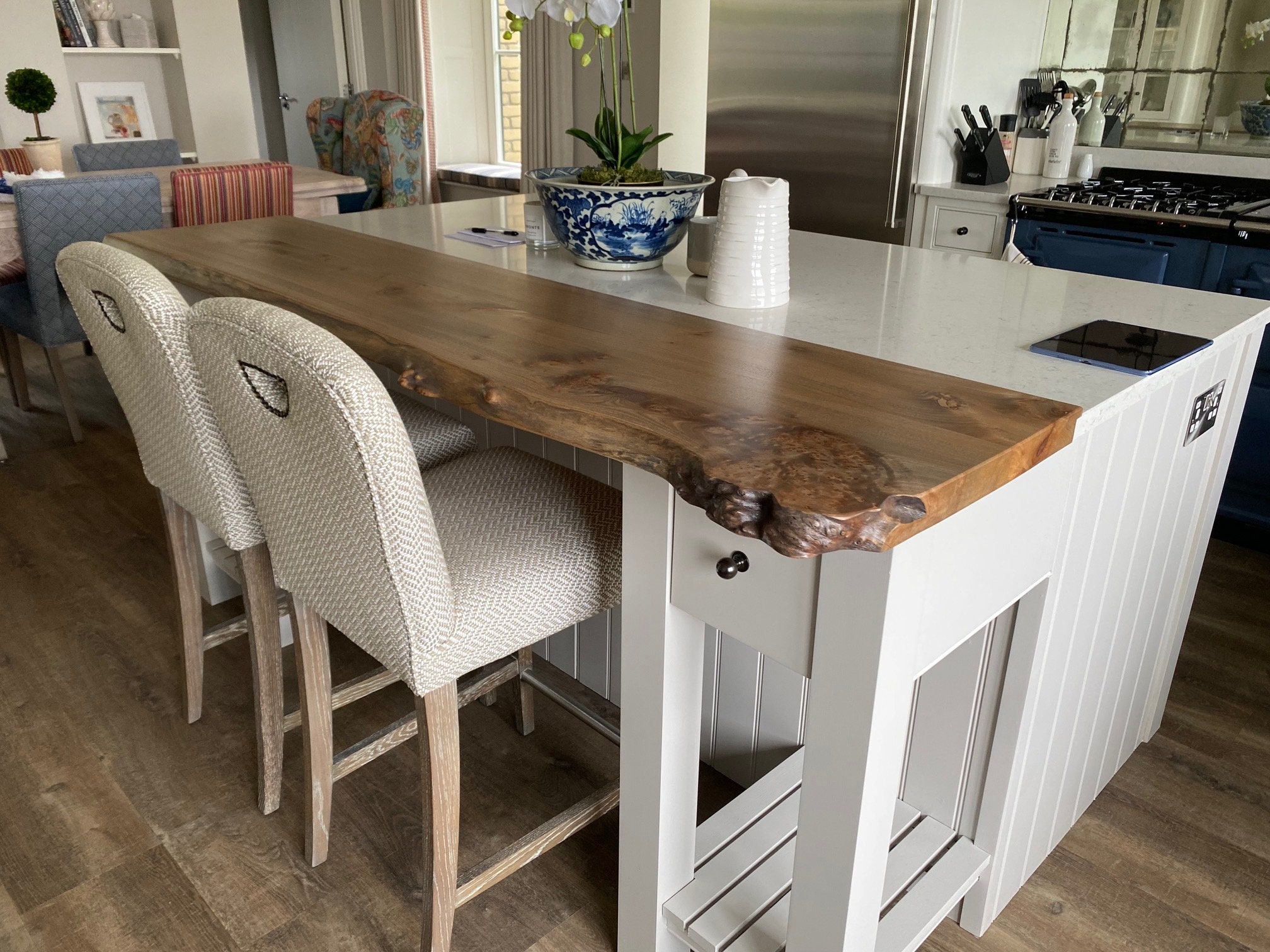 Breakfast Bar, Live Edge, Character Wood, Wooden Breakfast Bar, Live ...