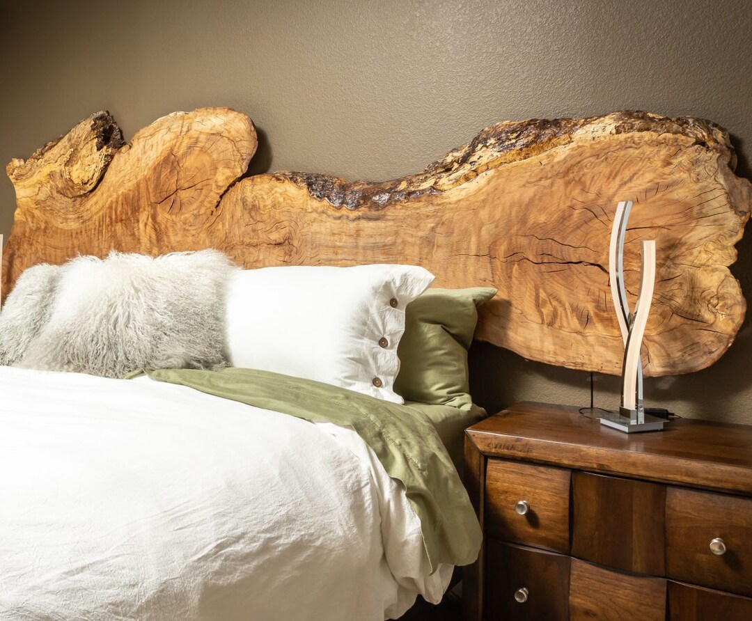 Wood Headboard, From 195 Live Edge, Natural, Character Wood, Headboard ...