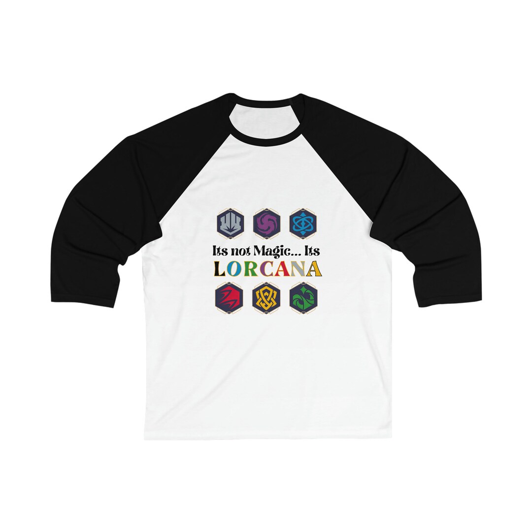 Lorcana its Not Magic... Its Lorcana Unisex 34 Sleeve Baseball Tee Ink ...