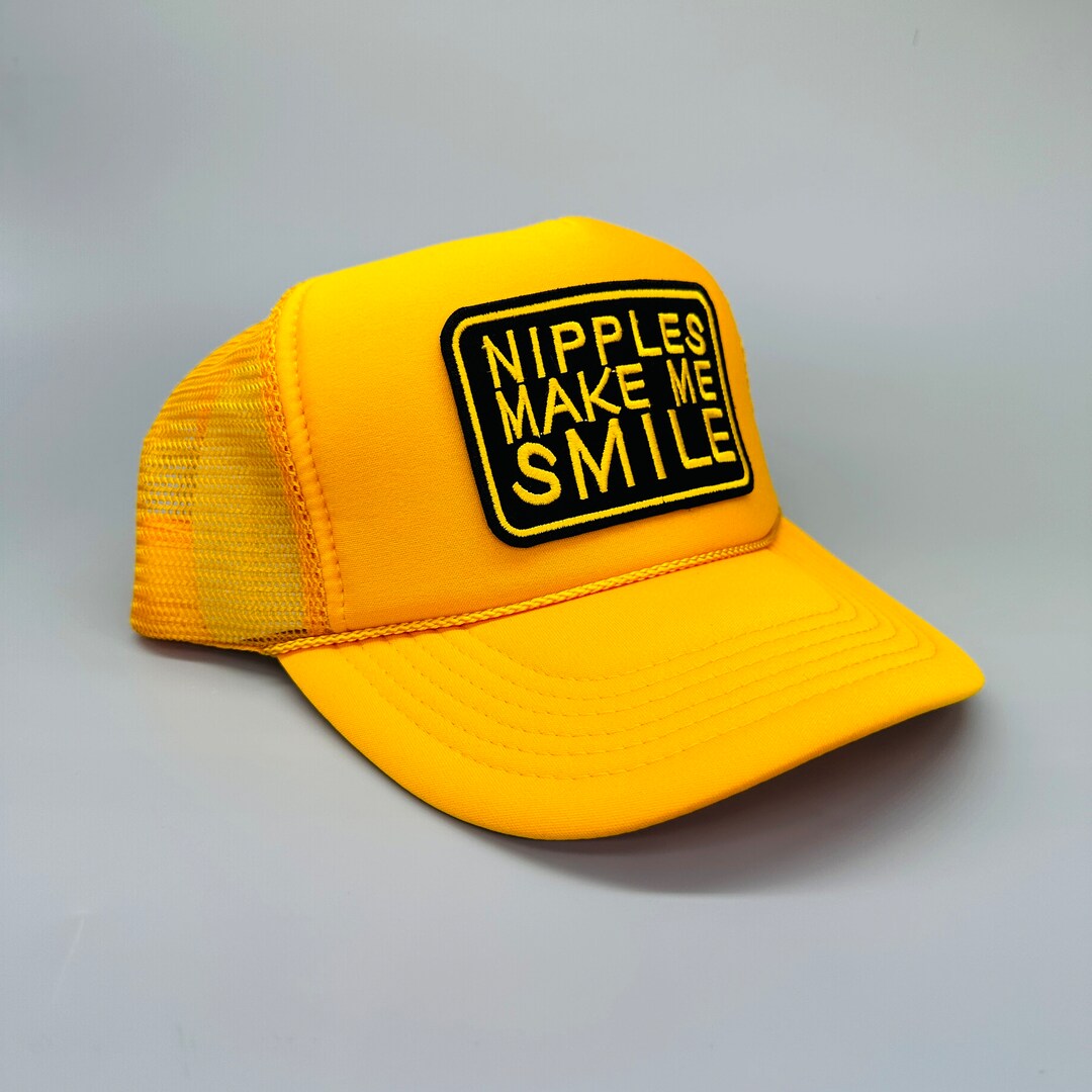 New Funny Gold Yellow Adult Trucker Cap Hat High Crown Adjustable ...