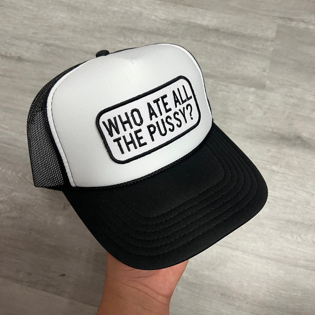 New Who Ate All the P' Funny Black White Trucker Cap Hat - Etsy