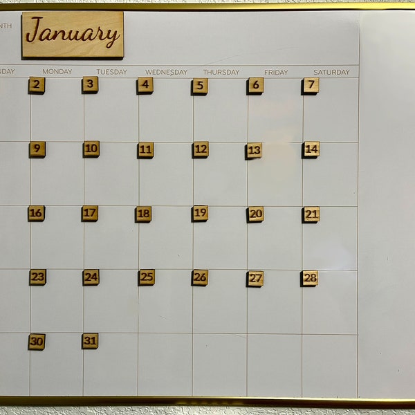 Magnetic Calendar - Etsy