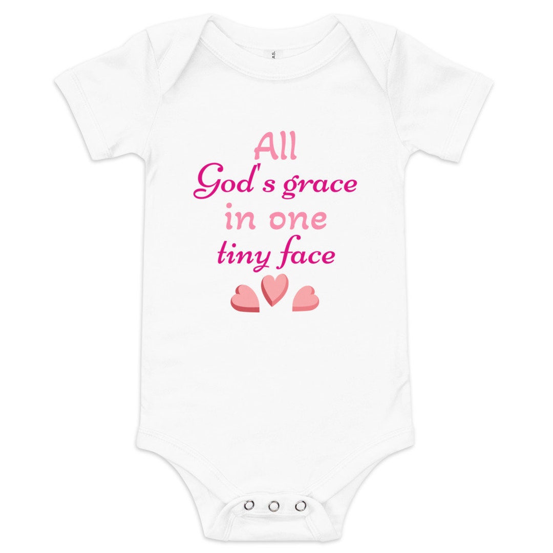 All God's Grace in One Tiny Face Baby Short Sleeve One - Etsy