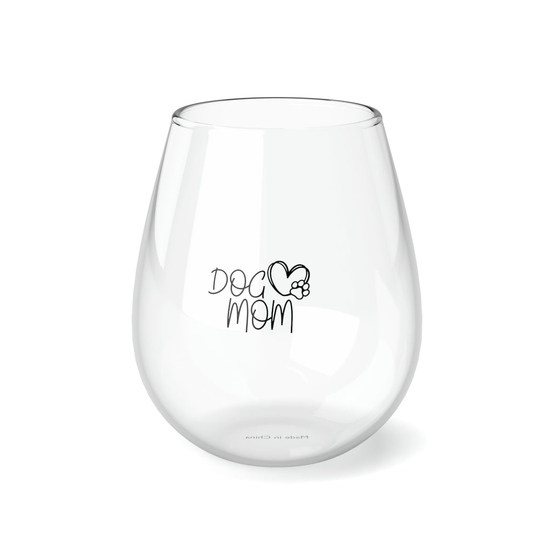 Classy Dog Mom Stemless Wine Glass Dainty Design for Dog - Etsy