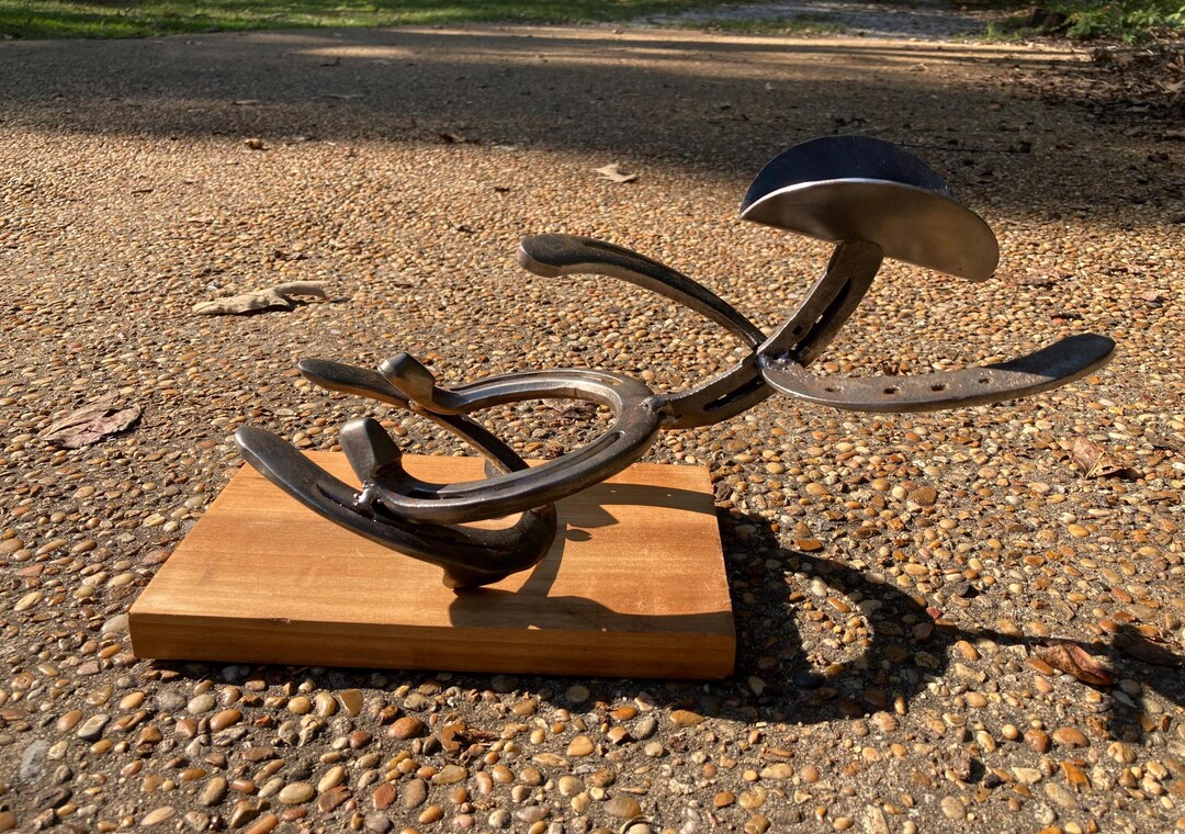 Horseshoe Cowboy Rustic Home Decor Made With Used Recycled Horseshoes ...