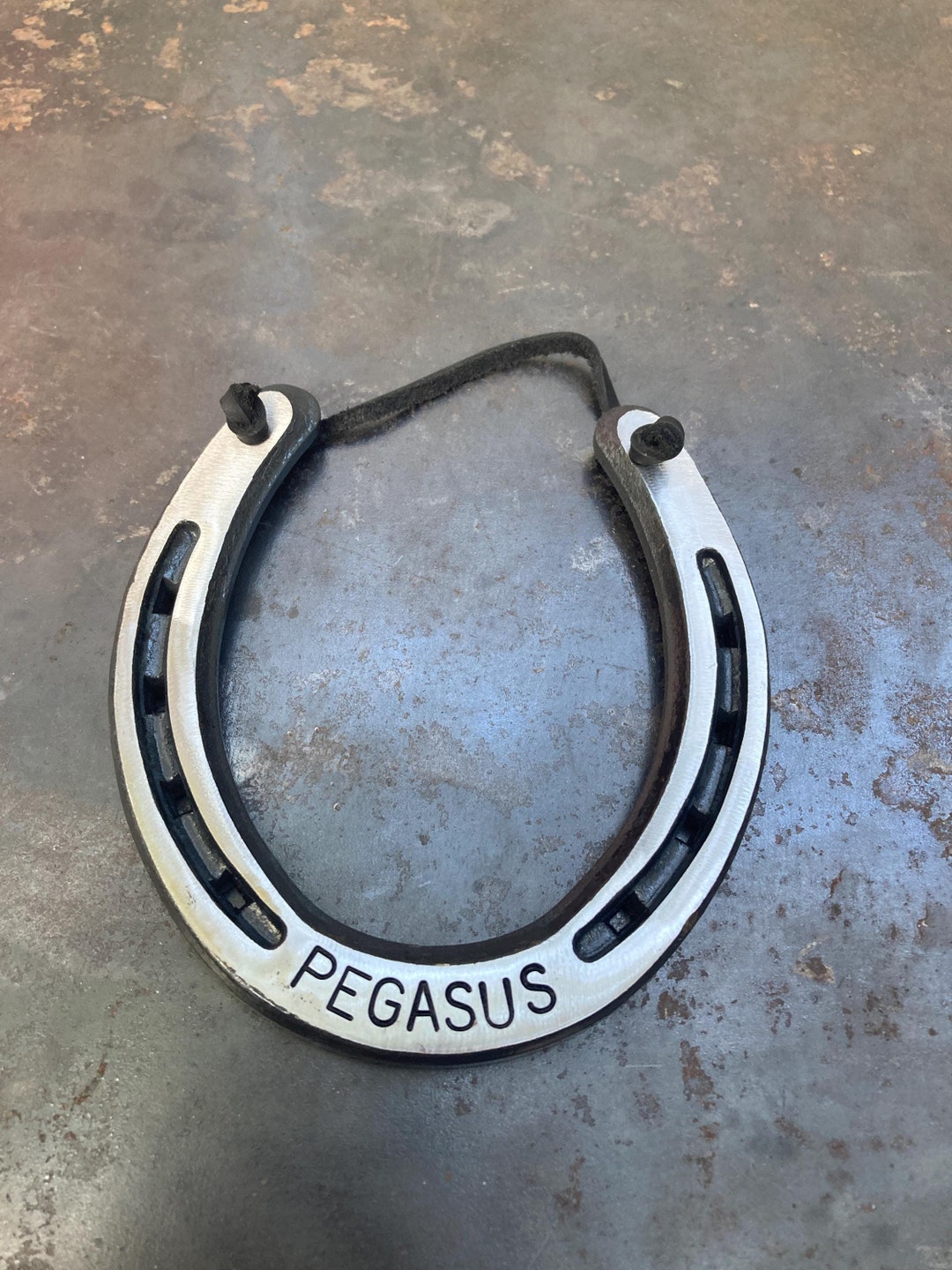 Personalized Engraved Horseshoe Hand Stamped Custom Name or Word Real ...
