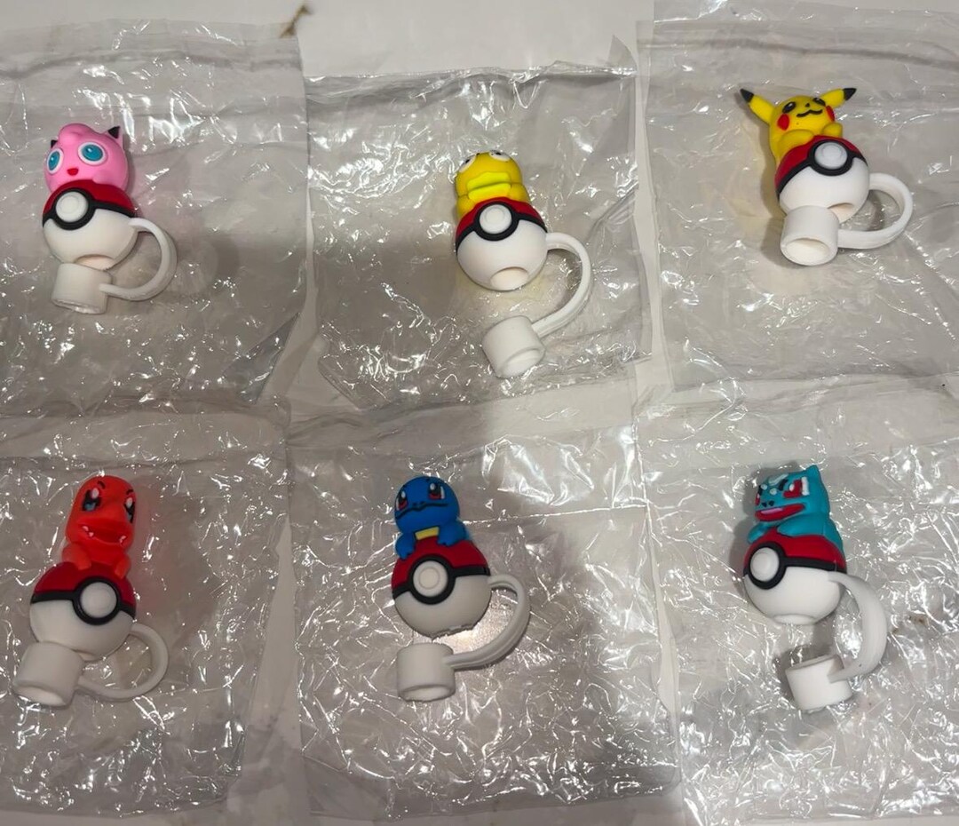 3D Pokémon Straw Toppers - Etsy