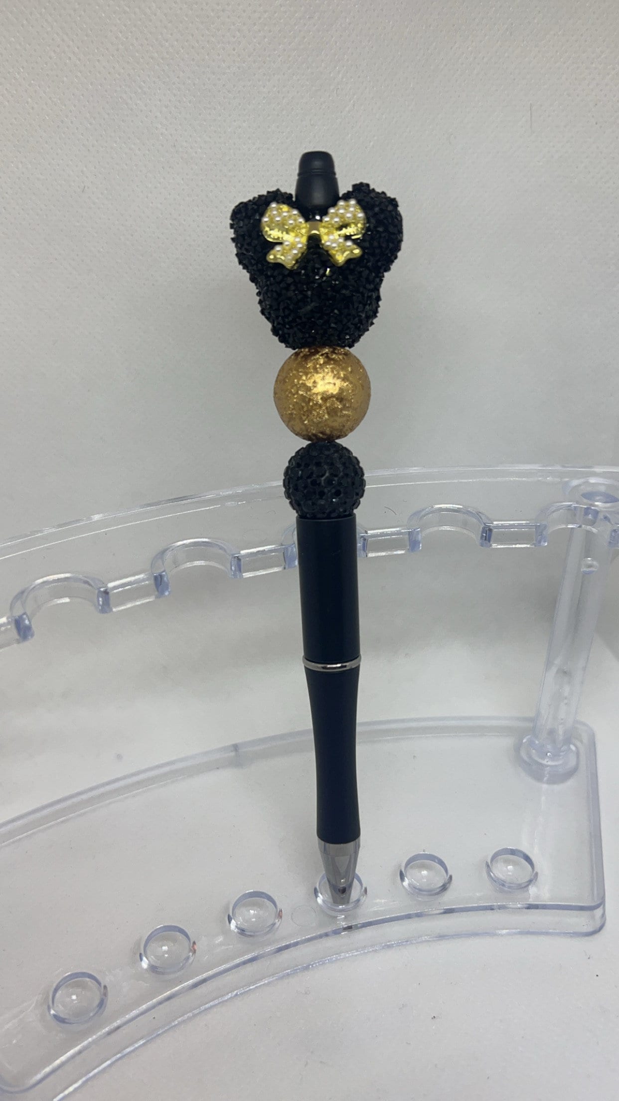Black and Gold Minnie Pen - Etsy