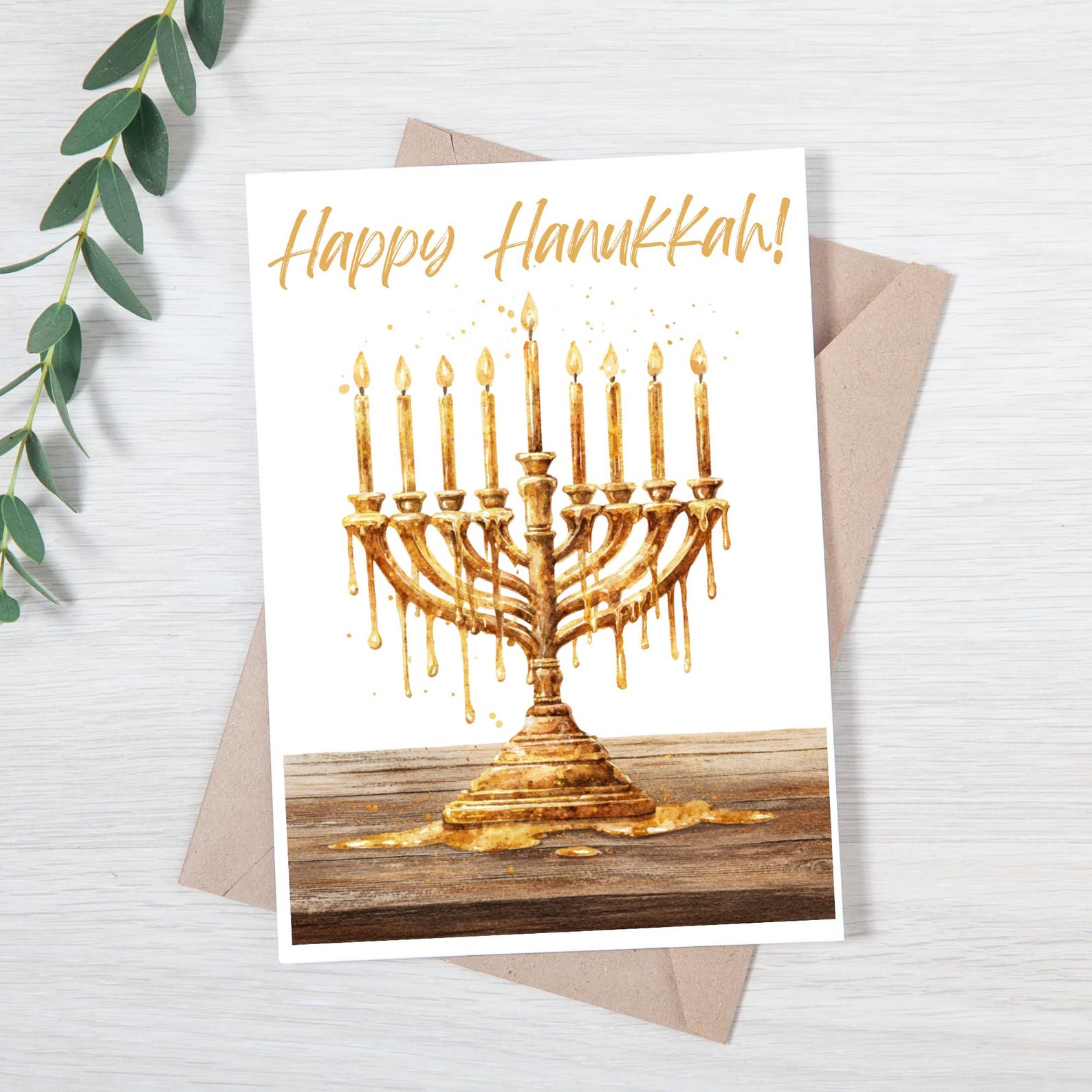 Watercolor Hanukkah Clipart: Menorah, Dreidel, Latkes (240 PNG ...