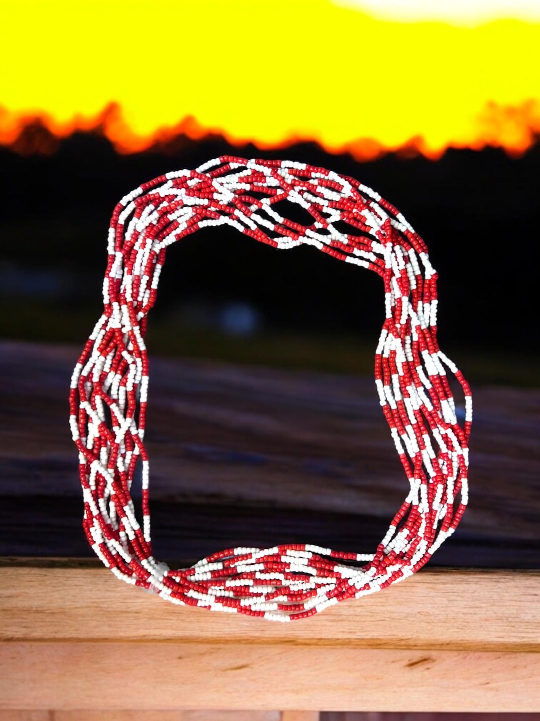 Collar De Shango Santeria Orisha Eleke White & Red Beads 12 Pcs - Etsy