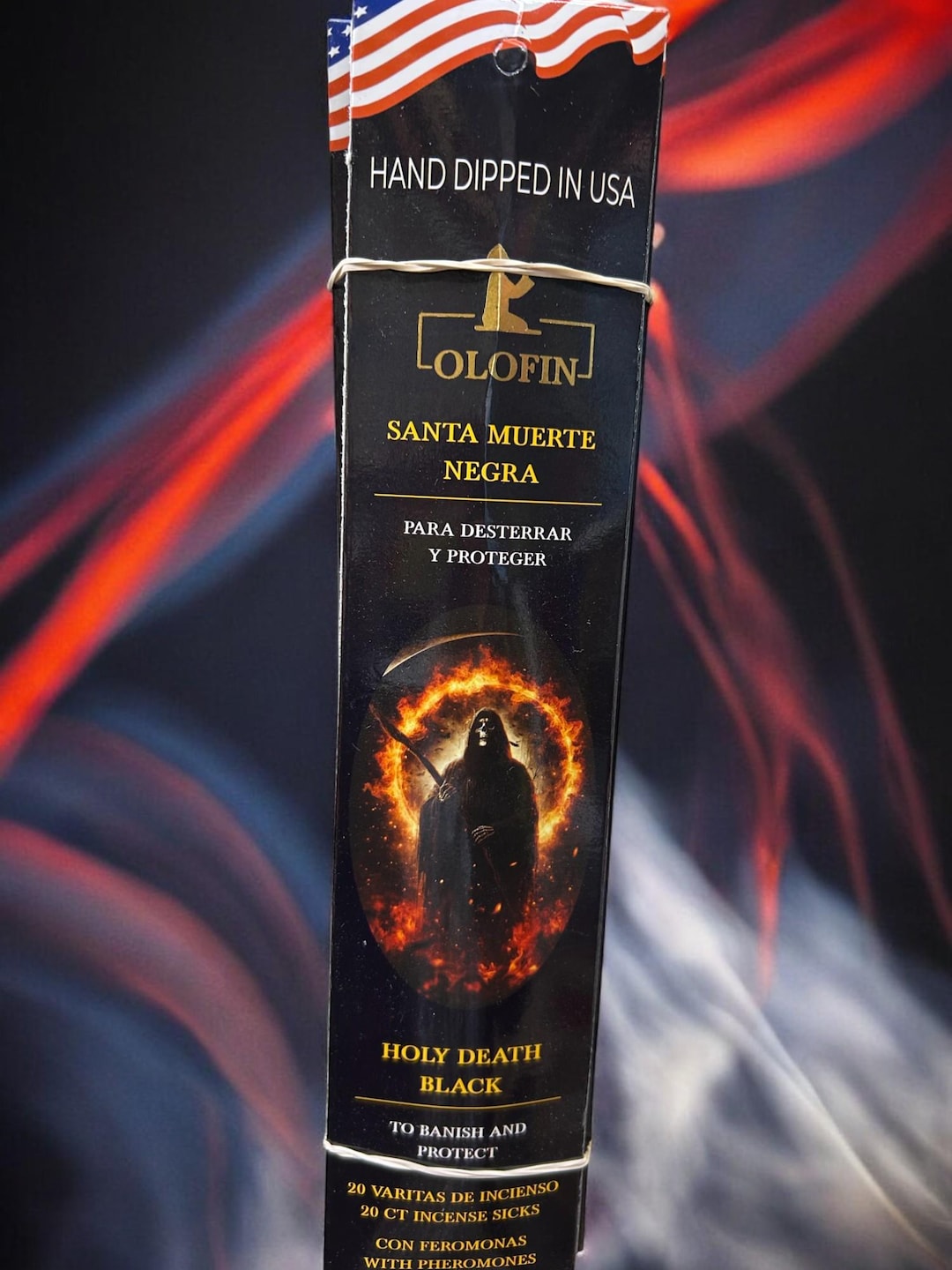Olofin Hand Dipped Incense Holy Death Black Pack of 6 / Incienso Olofin ...