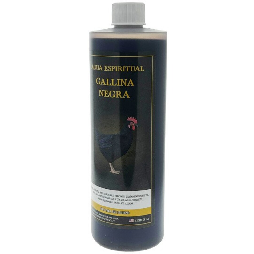Gallina Negra Agua Espiritual 16oz Bottle Healing Energy Cleansing ...