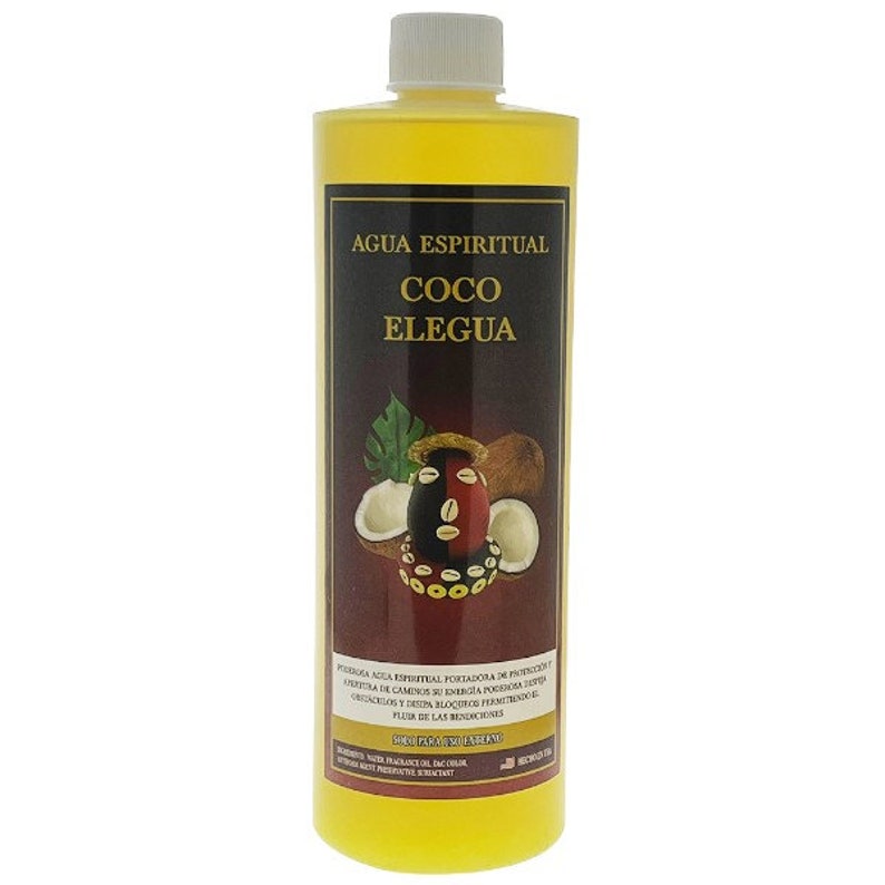 Coco Elegua Agua Espiritual 16oz Bottle Healing Energy Cleansing Water ...
