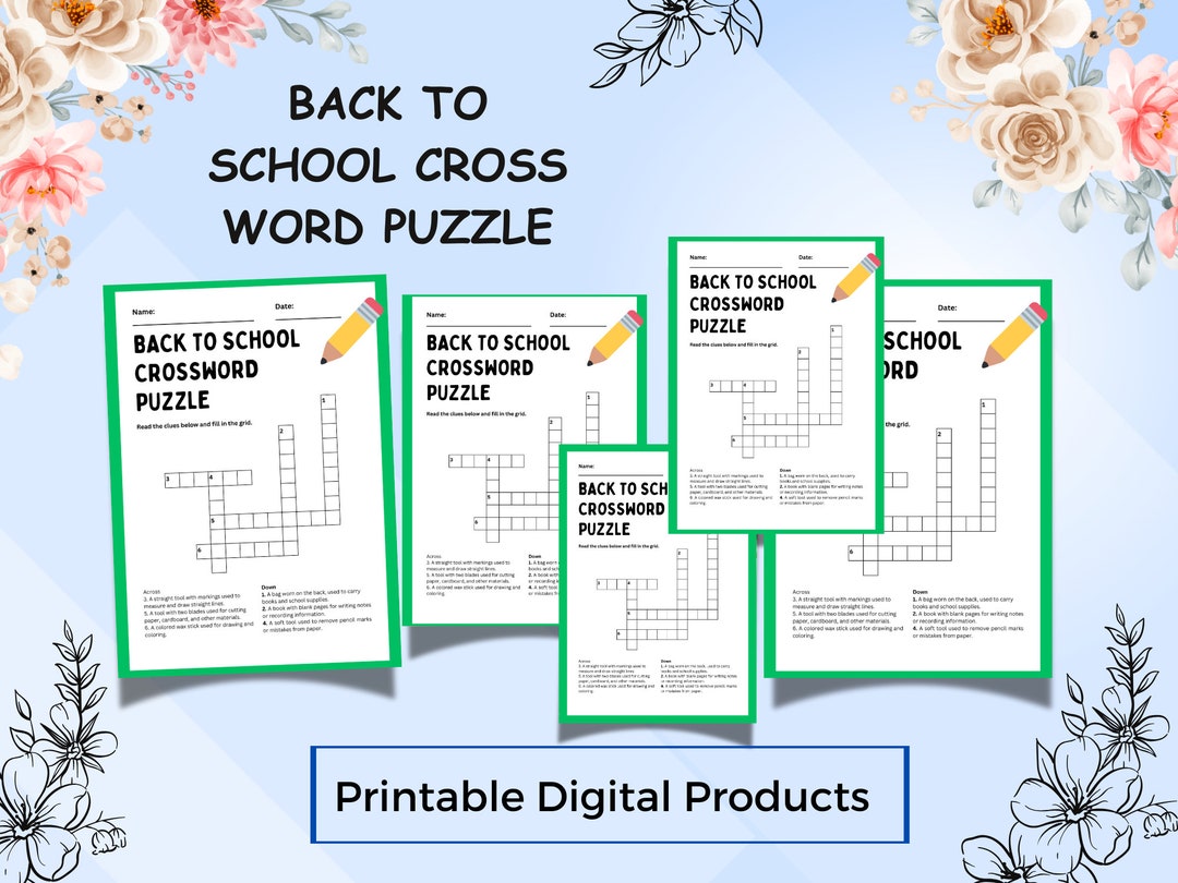 Back to School Word Puzzle, Puzzle for Kids, Classroom Activity ...