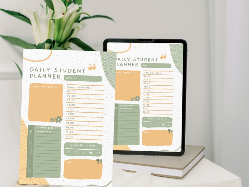 Printable College Student Planner | Daily Planner | Boho Student ...
