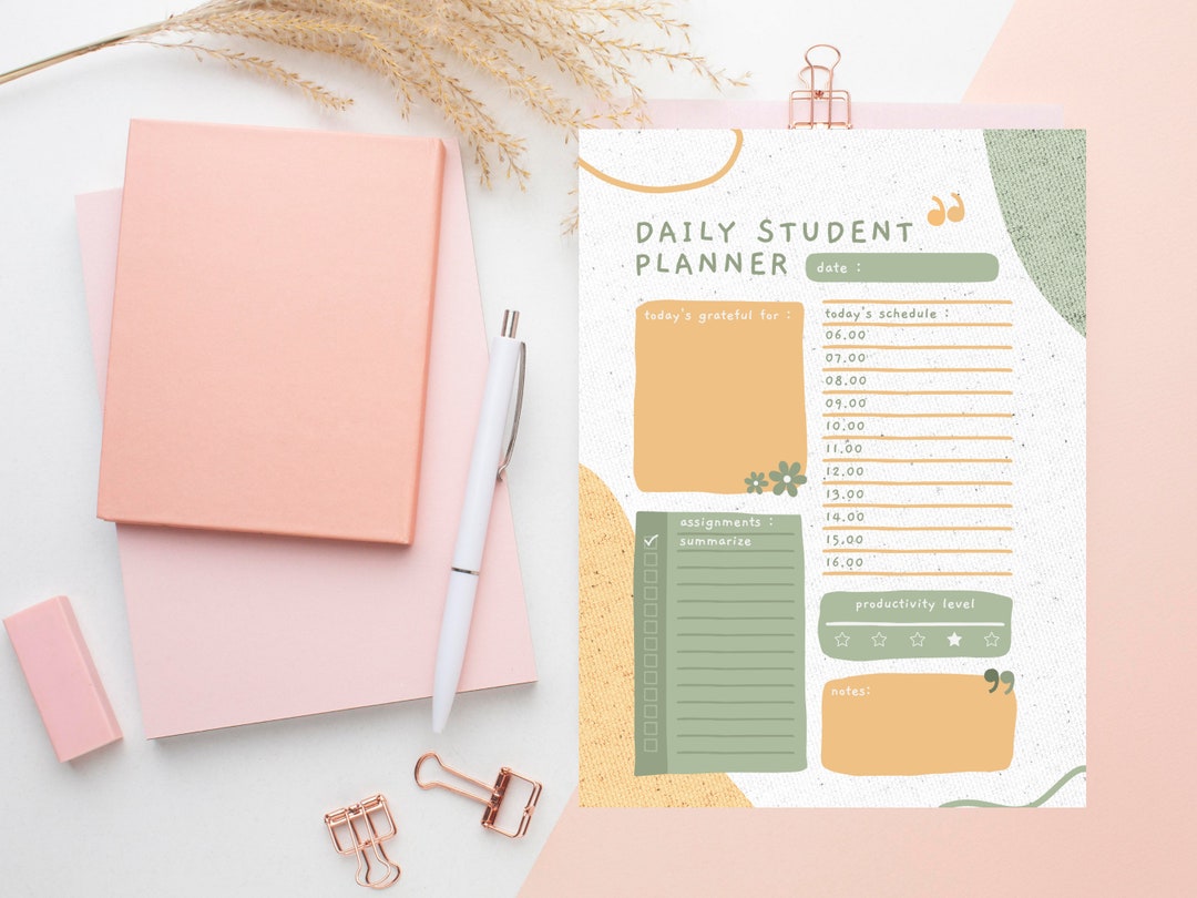 Printable College Student Planner | Daily Planner | Boho Student ...