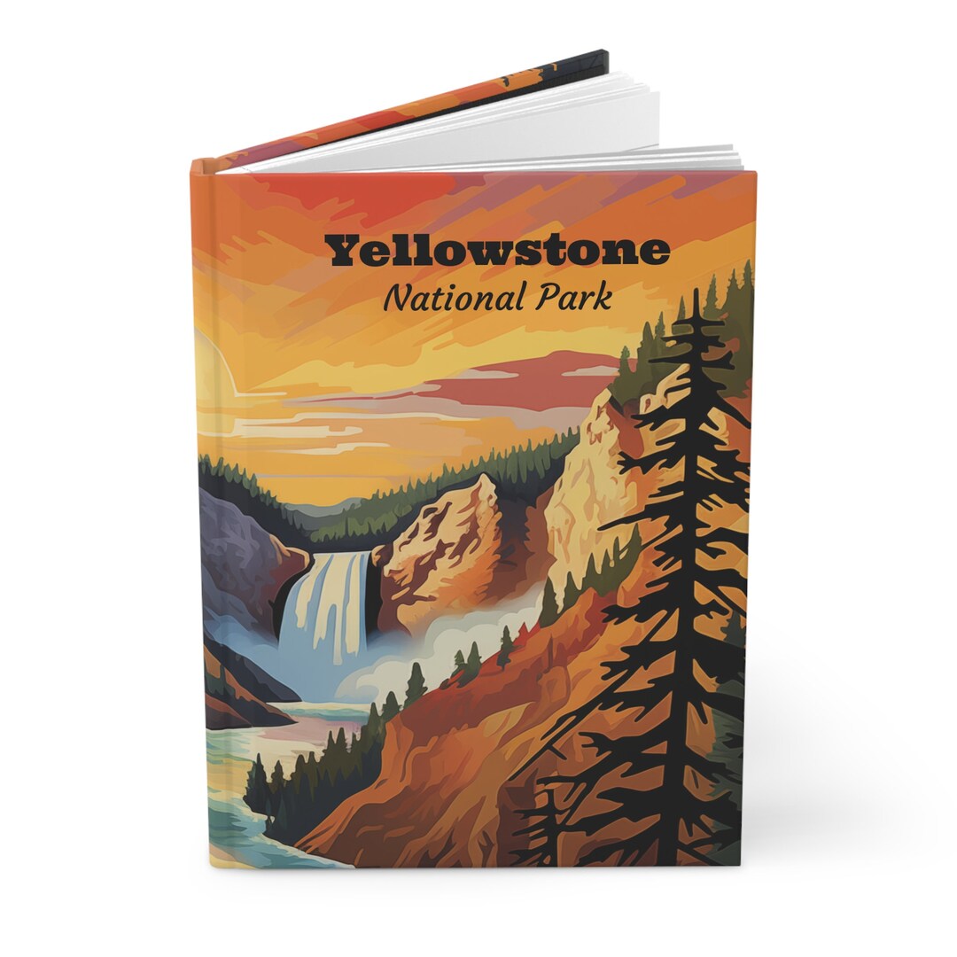 Yellowstone National Park Travel Hardcover Journal, Upper Falls ...