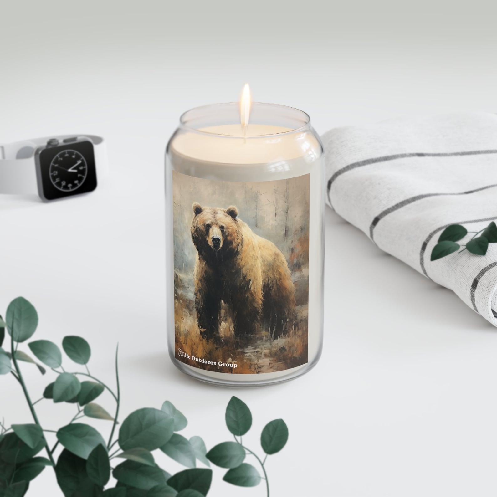 Grizzly Bear Soy Wax Candle, National Parks Candles, Animal Lover Gift ...