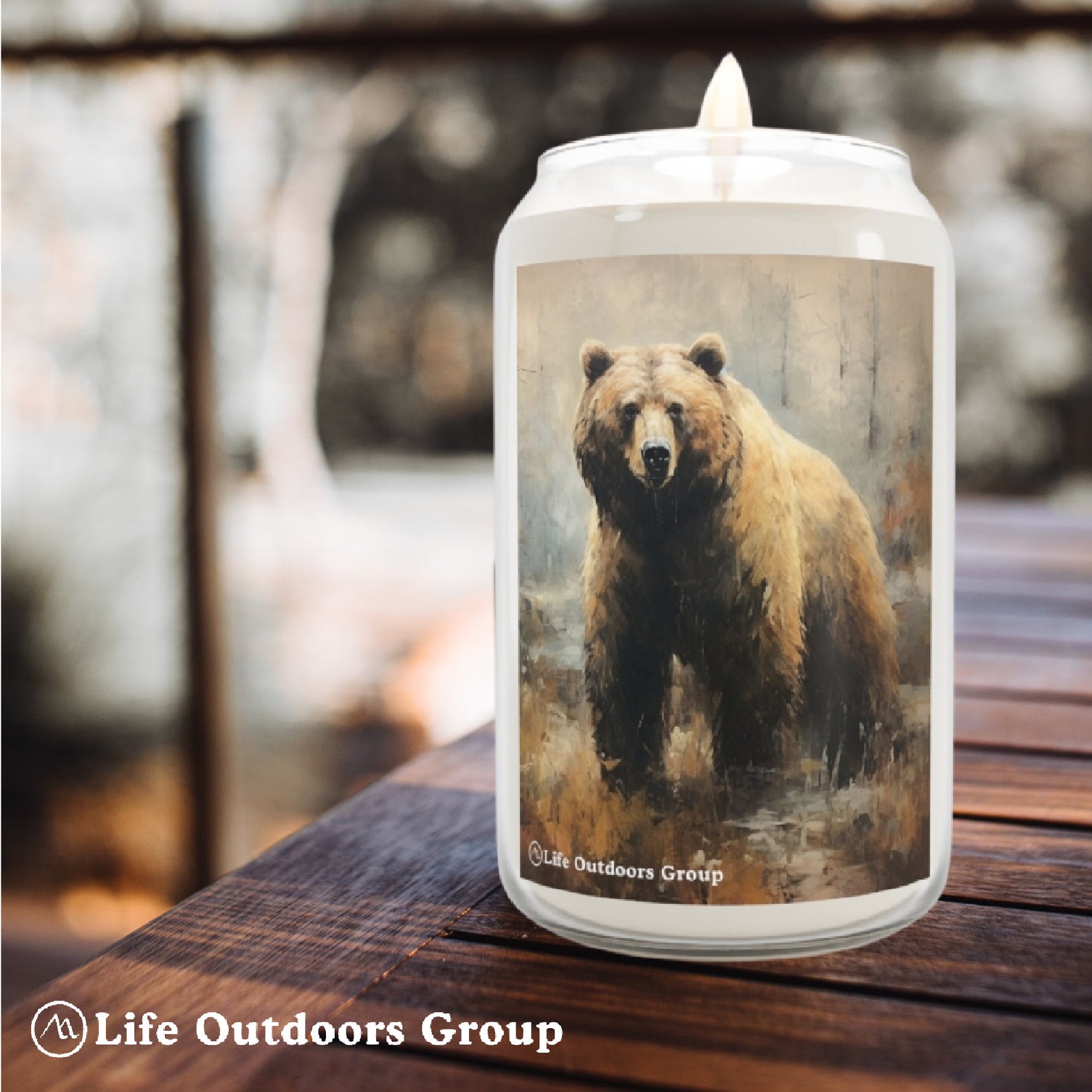 Grizzly Bear Soy Wax Candle, National Parks Candles, Animal Lover Gift ...