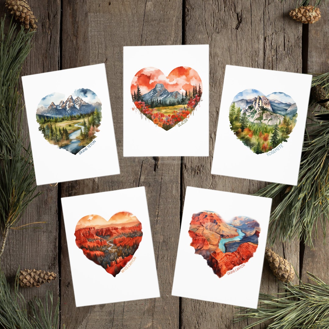 National Parks Multi Design Greeting Cards 5-pack, National Park Cards ...