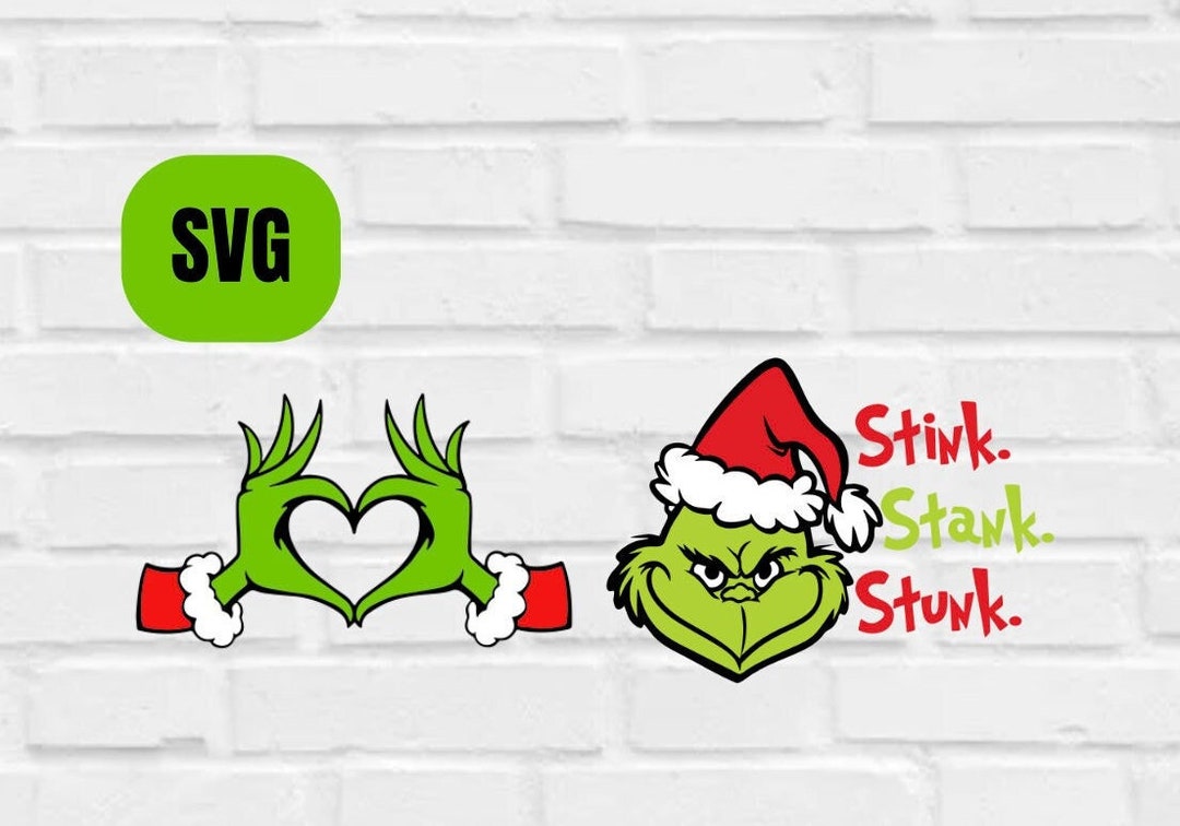 Grinch Face Svg Grinch Hand SVG Grinch Cara y Mano con Adorno Grinch ...