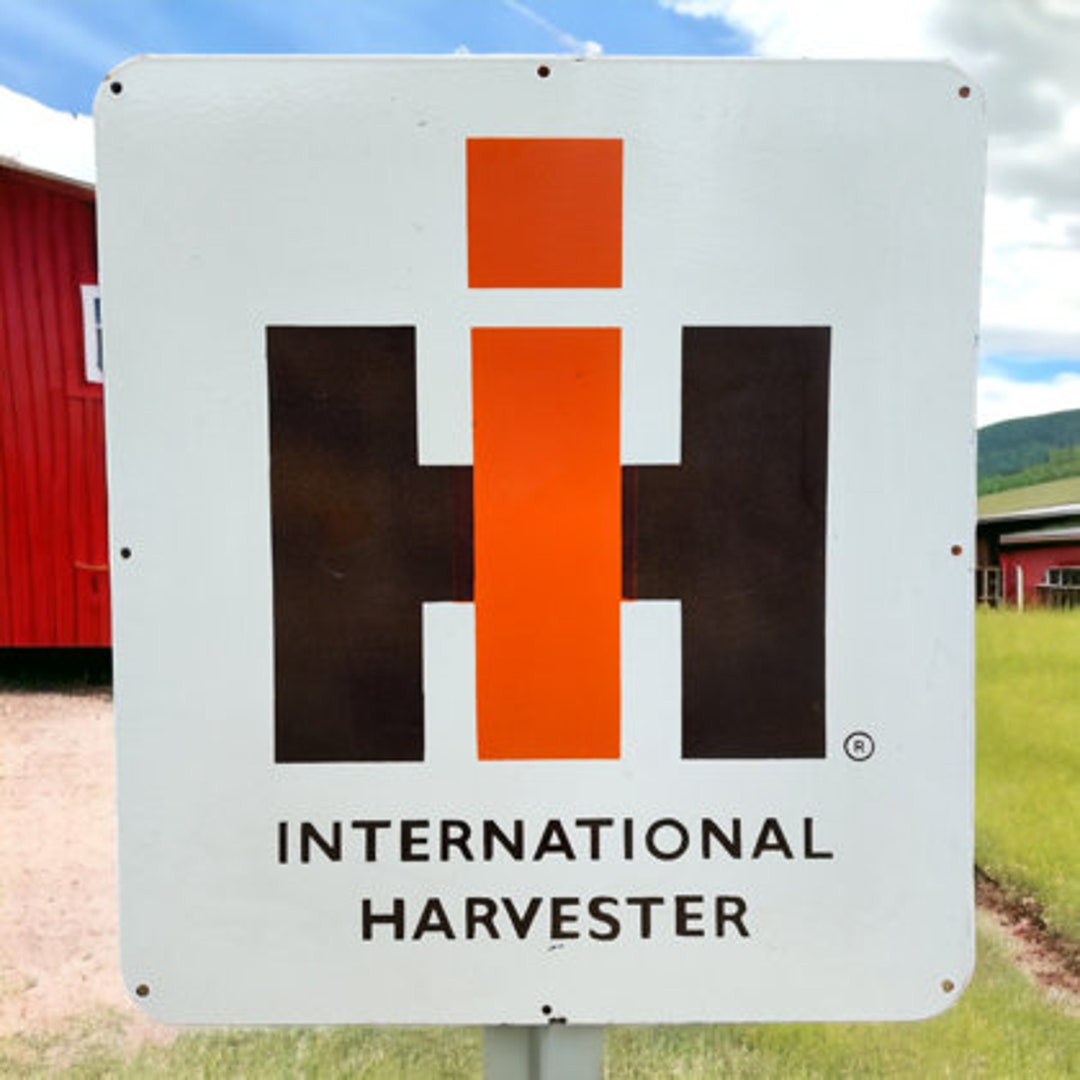 International Harvester Porcelain Sign 31x28 Single Sided Farm Sign ...