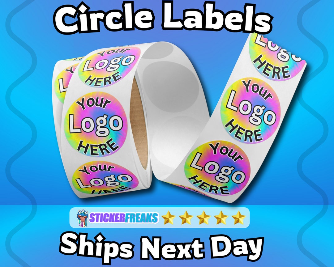 150 Circle Labels on a Roll, Personalized With Your Own Design and Logo ...