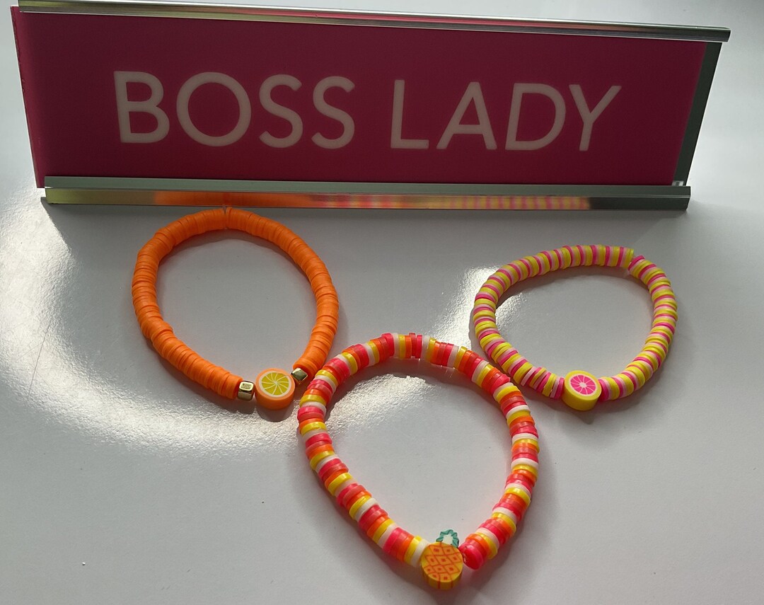 Tropical Fruit Punch Bracelet Set /fruit Bracelet Set - Etsy