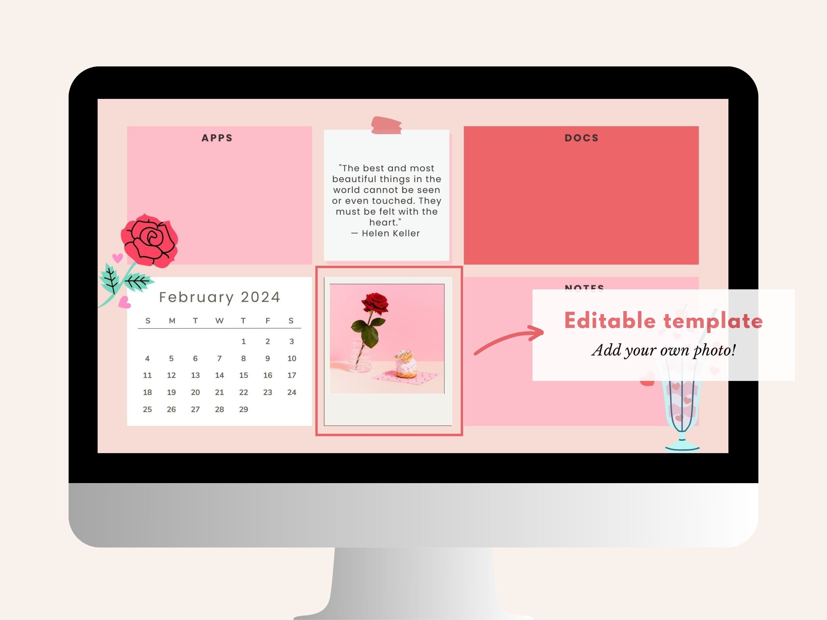 Desktop Organizer Wallpaper (july 2023 - Dec 2024) With Folder Icons ...