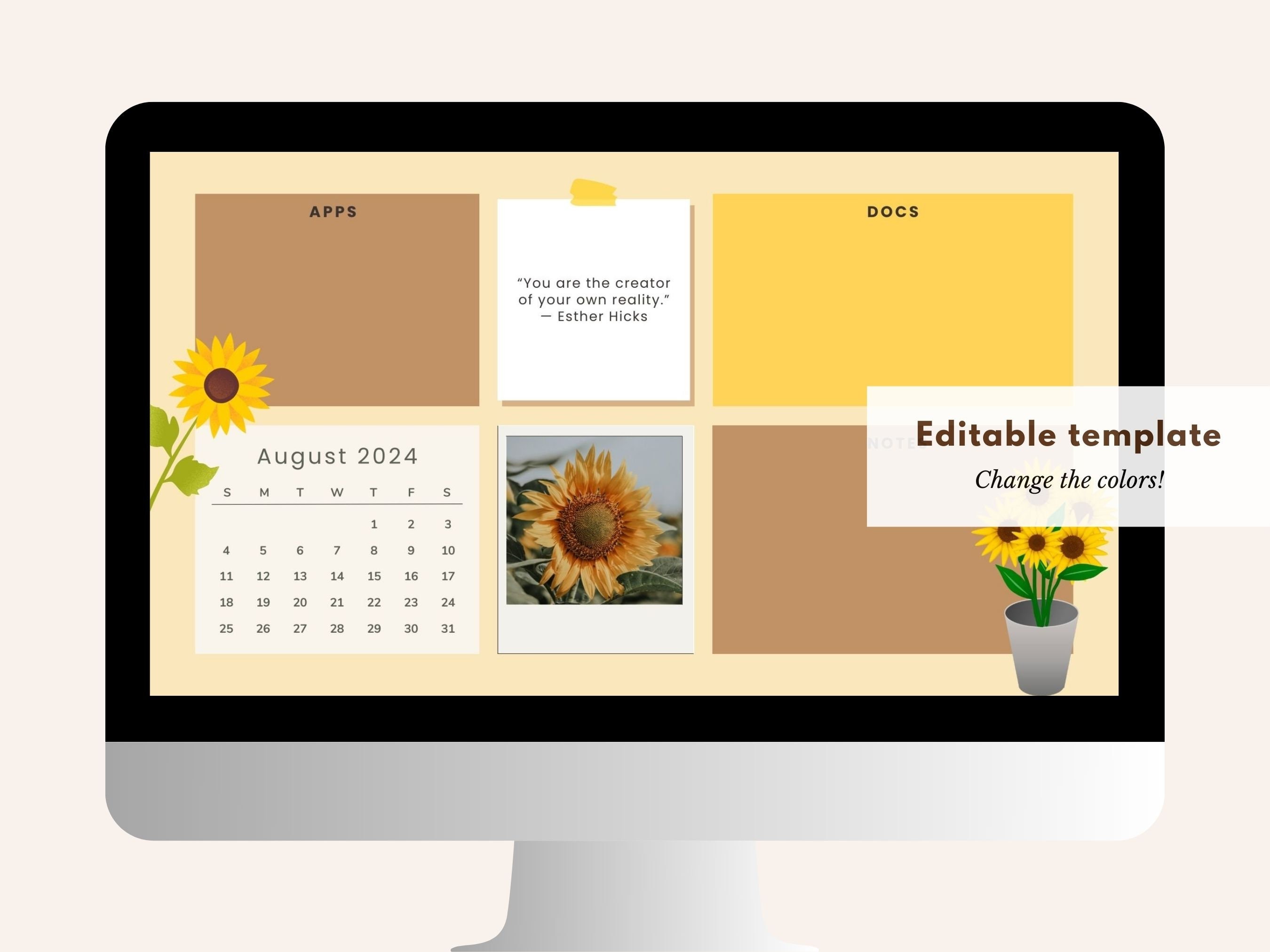 Desktop Organizer Wallpaper (july 2023 - Dec 2024) With Folder Icons ...