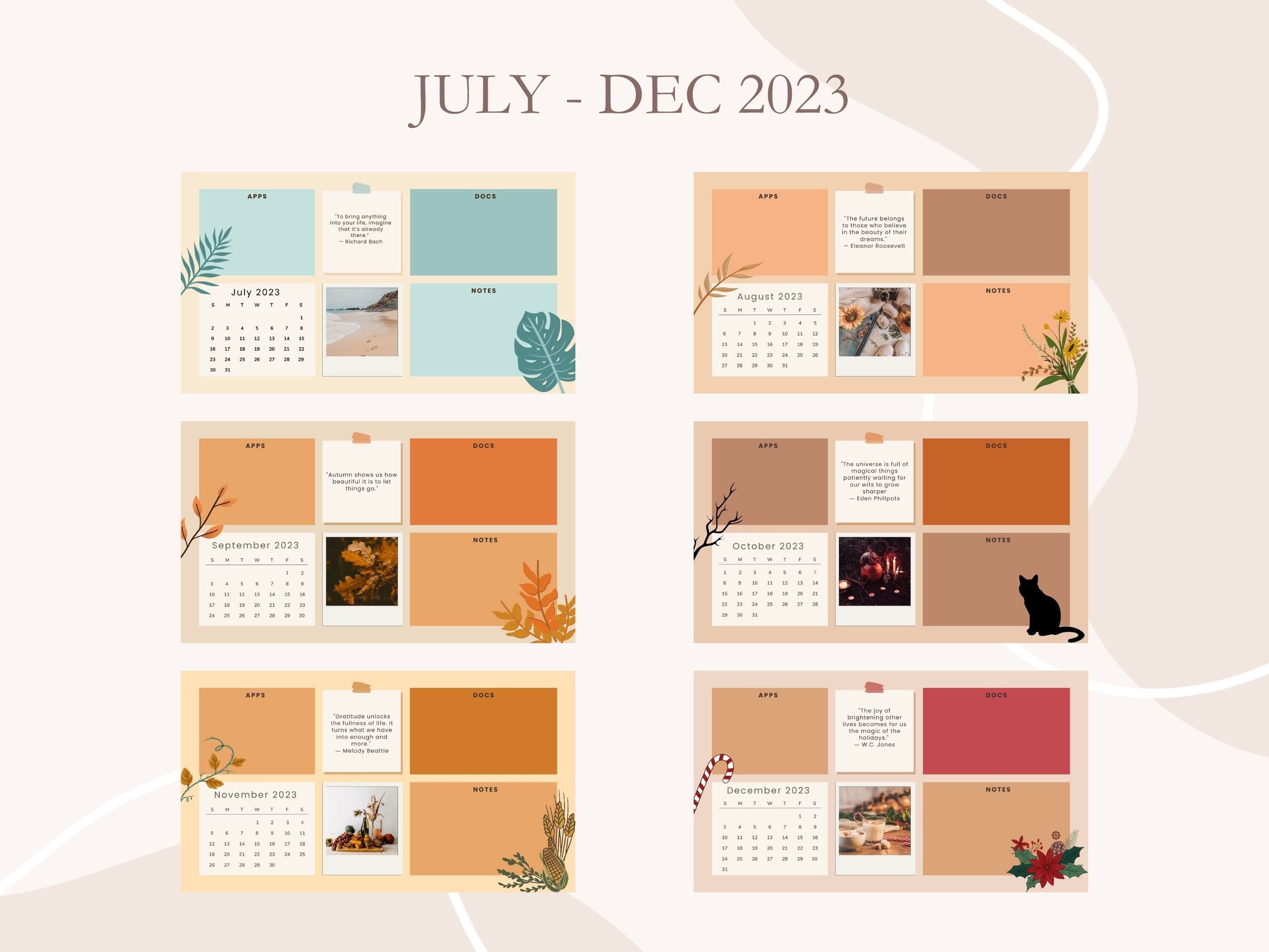 Desktop Organizer Wallpaper (july 2023 - Dec 2024) With Folder Icons ...